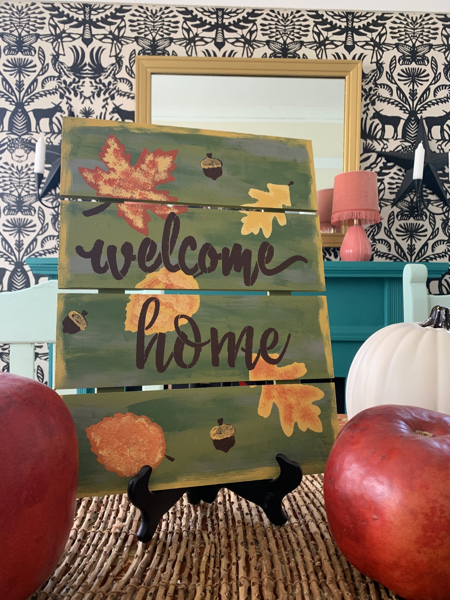 Fall Welcome Home Sign - Slumbering Alligator