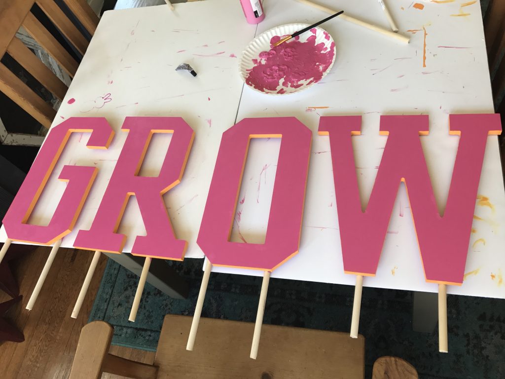 GROW Garden Sign - Slumbering Alligator